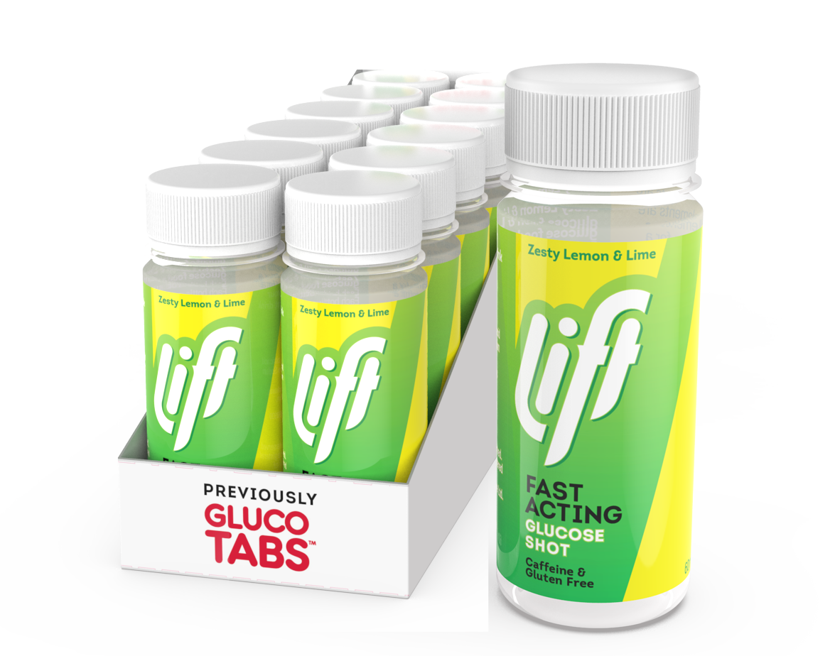 Druvsocker LIFT GlucoShot Citron-Lime 12-pack - Diabetic Designed